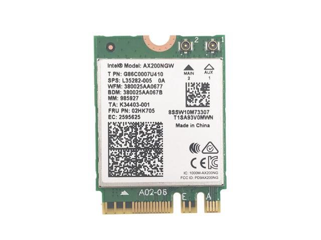 With Antennas set Intel AX200 NGFF Wifi 6 Bluetooth 5.0 Card AX200NGW ...