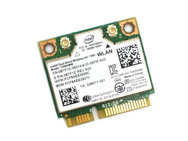 Wireless Wifi Card Dual Band For Intel 7260 AC 7260HMW Mini PCI-E 867Mbps 802.11ac 2.4G/5Ghz ...
