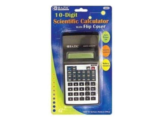 Bazic 10-Digit Scientific Calculator with Flip Cover, Black (3003 ...