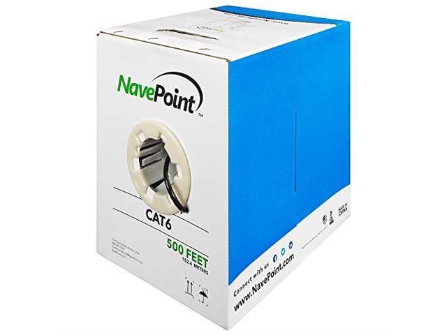 NavePoint CAT6 (CCA) Ethernet Network Cable / Wire UTP Pull Box 500ft ...