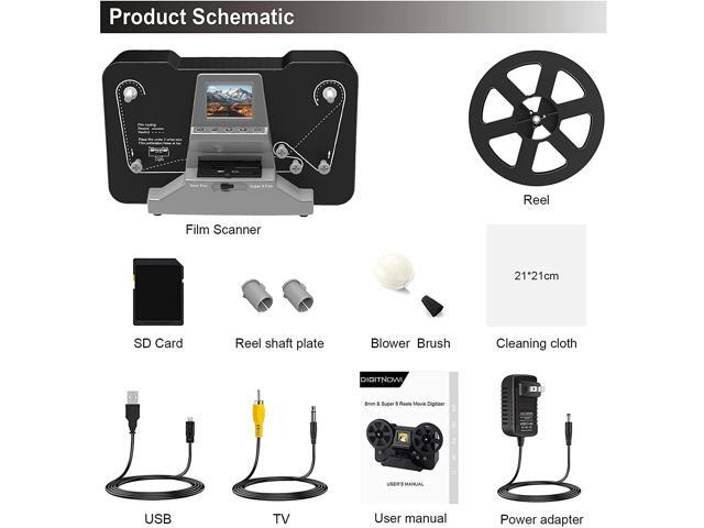 8mm and Super 8 Film Reel Converter Scanner,Convert Film to Digital ...