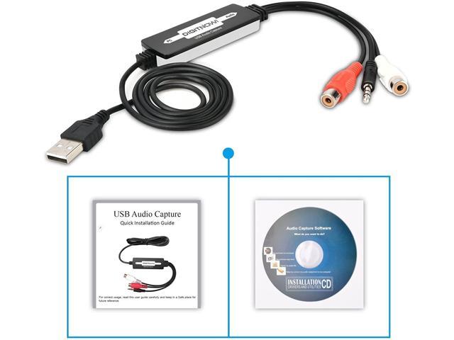 DIGITNOW USB Audio Capture Card Grabber for Vinyl Cassette Tapes to ...