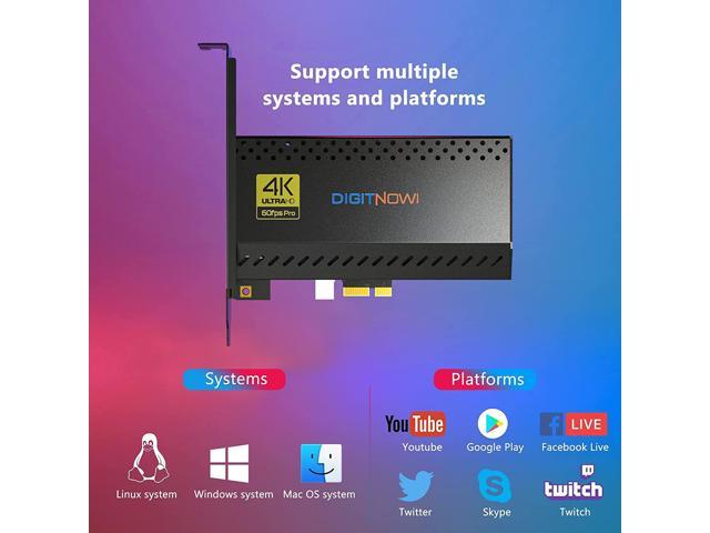 DIGITNOW PCIe Capture Card 4Kp60 - Live Gamer 4K Video Capture Card ...