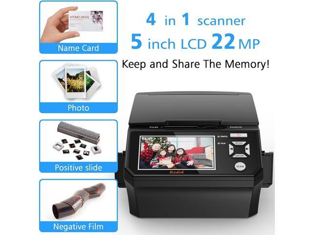 22MP Film &Slide Photo Multi-Function Scanner, Converts 135Film/35mm ...