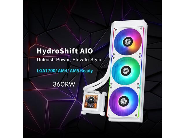 Lian Li Hydroshift 360 AIO - Pre-installed 3 x ARGB fans - Side-Mounted ...