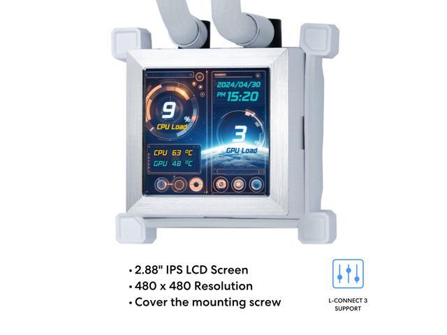 Lian Li Hydroshift 360 AIO - Pre-installed 3 x ARGB fans - Side-Mounted ...