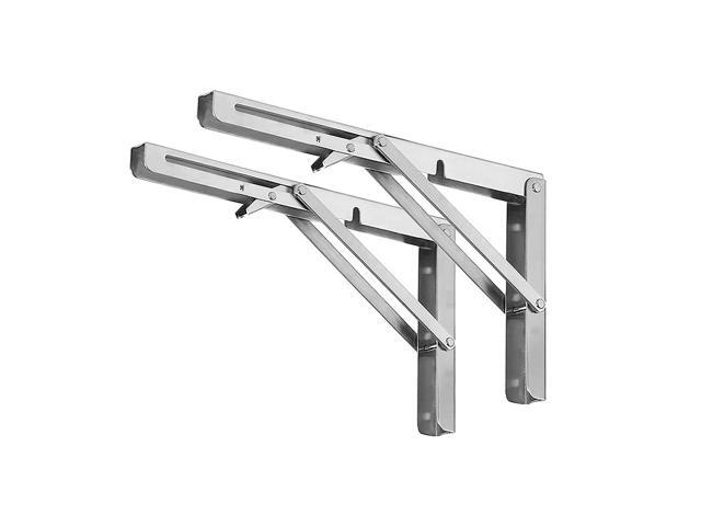 Folding Shelf Brackets 10 Inch Stainless Steel Drop Down Bracket Heavy ...