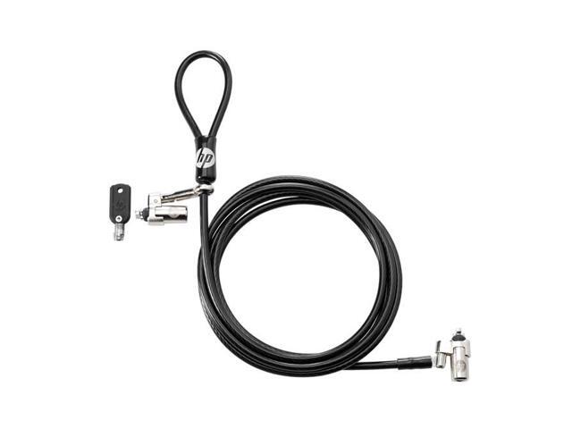 HP Dual Head Keyed Cable Lock - Security cable lock - 2.13 m - for HP ...