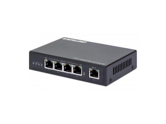 Intellinet 4-Port Gigabit Ultra PoE Extender, Adds up to 100 m (328 ft ...