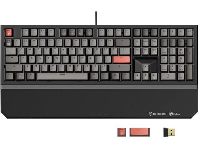 Hexgears X5 Wireless Mechanical Keyboard Full Size 108 Keys, Kailh Box ...