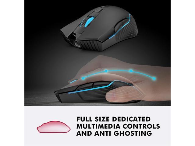 NPET S21 Wireless Gaming Keyboard and Mouse Combo, LED Backlit ...