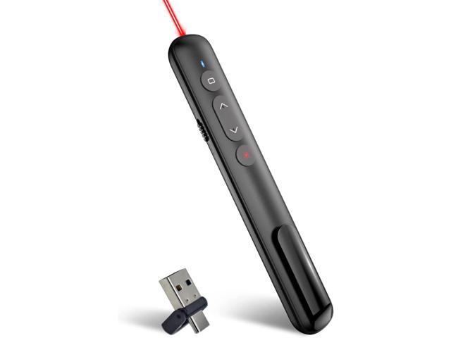 Presentation Clickers USB C PowerPoint Clicker with Laser Pointer, RF2 ...