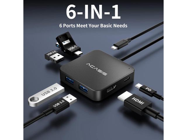 USB C Hub, Multi-Port USB Type-C Hub with 4K HDMI, Power Delivery 100 W ...