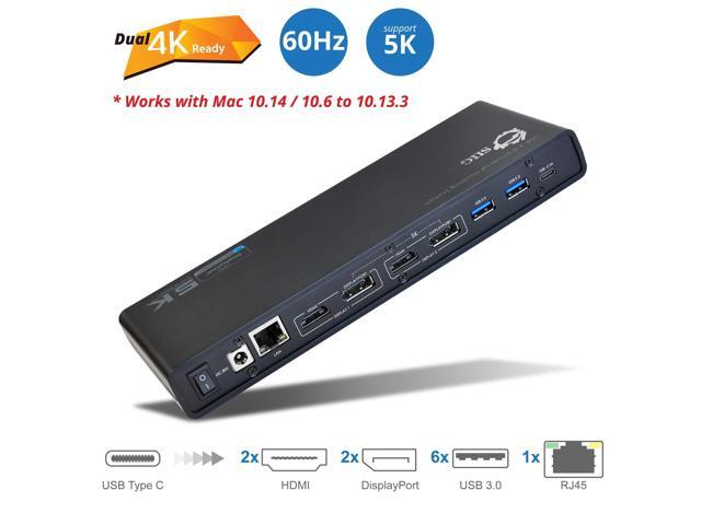 SIIG JU-DK0411-S1 Video Dock With Usb 3.0 4K Displayport Hdmi Usb-C ...