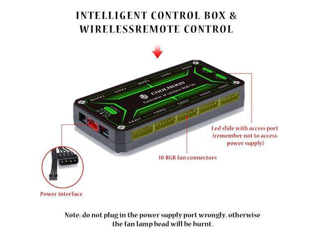 RGB Color Change Controller 10X6Pin Fan 2X4Pin Light Bar 12V 5A LED ...