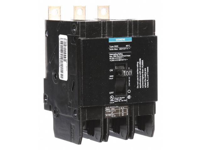SIEMENS BQD3100 Miniature Circuit Breaker, BQD Series 100A, 3 Pole ...