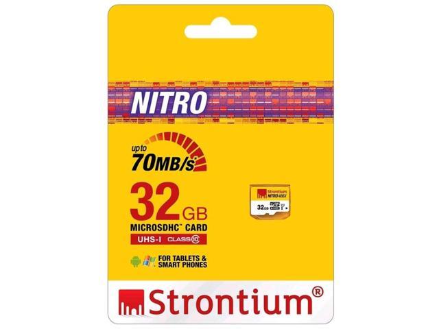 Strontium Nitro 466X 32GB MicroSDHC UHS-1 Memory Card SRN32GTFU1R ...
