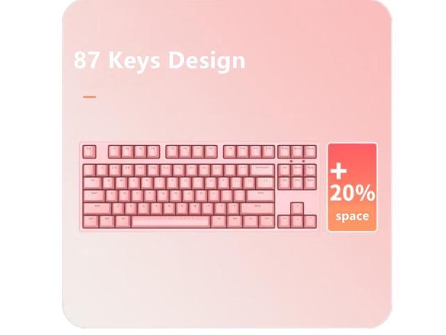 iKBC C87 Wired mechanical gaming keyboard Cherry MX Red switch 87 keys PBT keycaps, Ergonomic ...