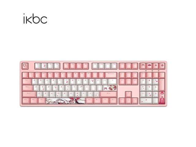 iKBC C210 Sakura Wired Mechanical Gaming keyboard Cherry MX Red switch 108 keys PBT keycaps ...