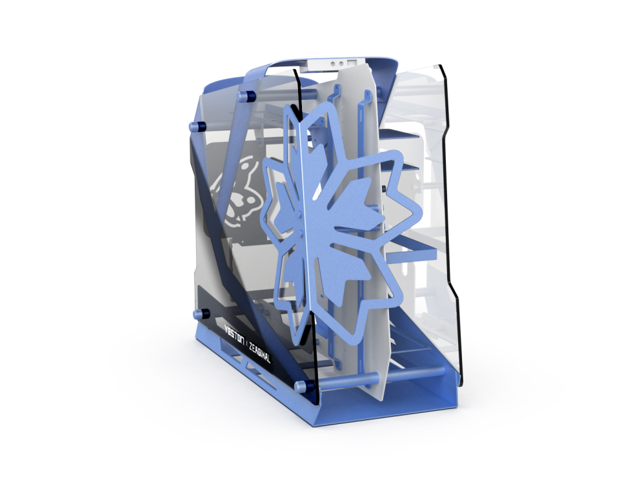 Zeaginal ZC-09 X YESTON Tempered Glass Mini Computer Case Support 360mm ...