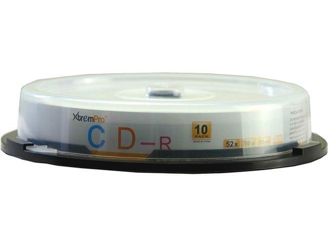 XtremPro CD-R 52X 700MB 80Min CD 10 Pack Blank Discs in Spindle - 11035 ...