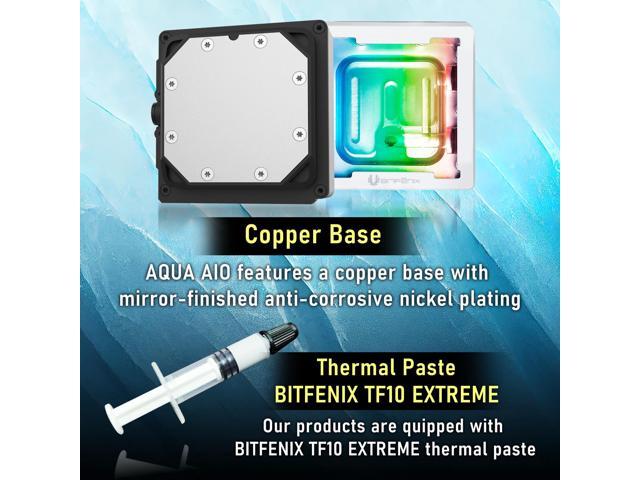 BitFenix Cube AIO ARGB CPU Liquid Cooler 240mm Radiator White, Intel ...