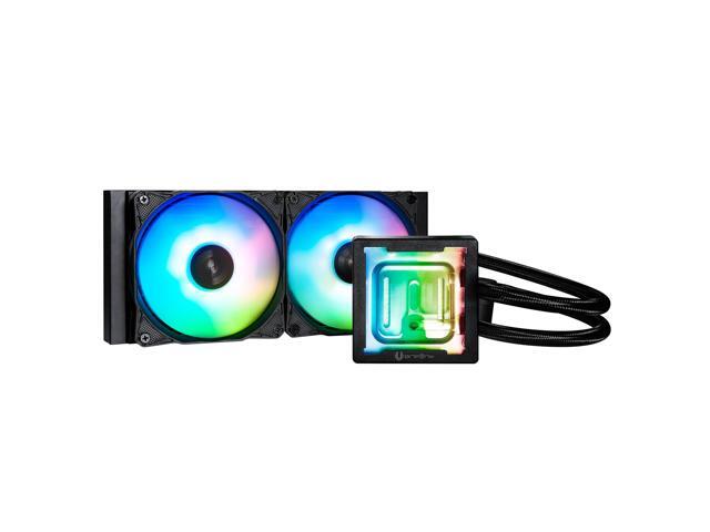 BitFenix Cube AIO ARGB CPU Liquid Cooler 240mm Radiator Black, Intel ...