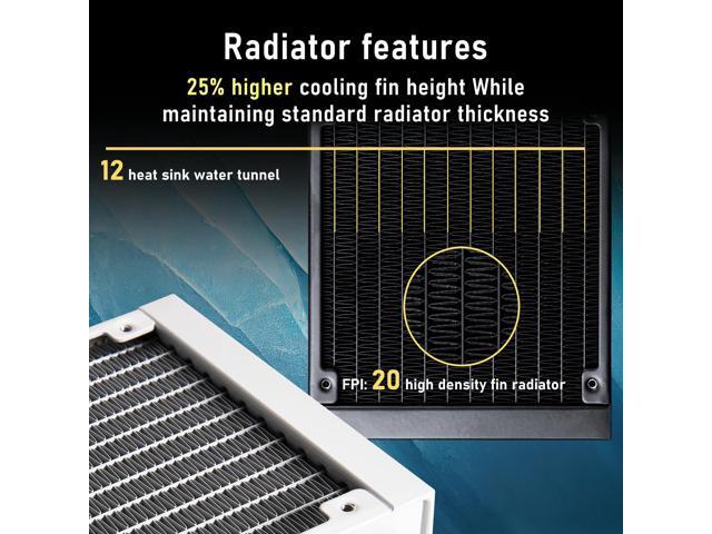 BitFenix Cube AIO ARGB CPU Liquid Cooler 240mm Radiator Black, Intel ...