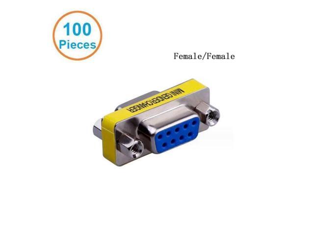 100Pack-RS232/DB9 9PIN Serial Port Adapter Straight Connector,Female to ...