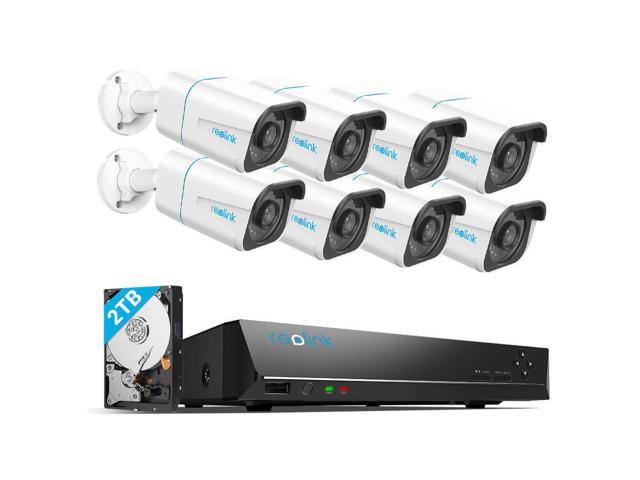 Reolink 8CH 4K Security Camera System, 8pcs 8MP Smart Person/Vehicle ...