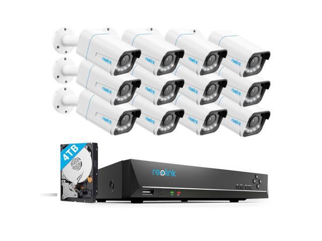 Reolink 24/7 Surveillance System Kit, 16 Ch 4TB NVR, Up to 12TB ...