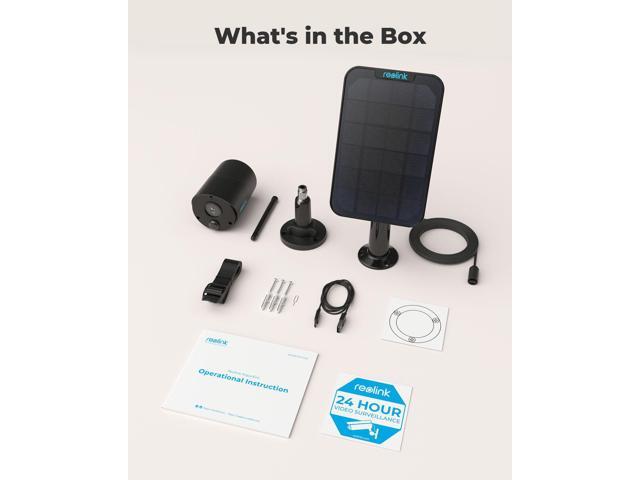 Reolink Bundle Eco Black with Black Solar Panel, Security Camera Solar ...