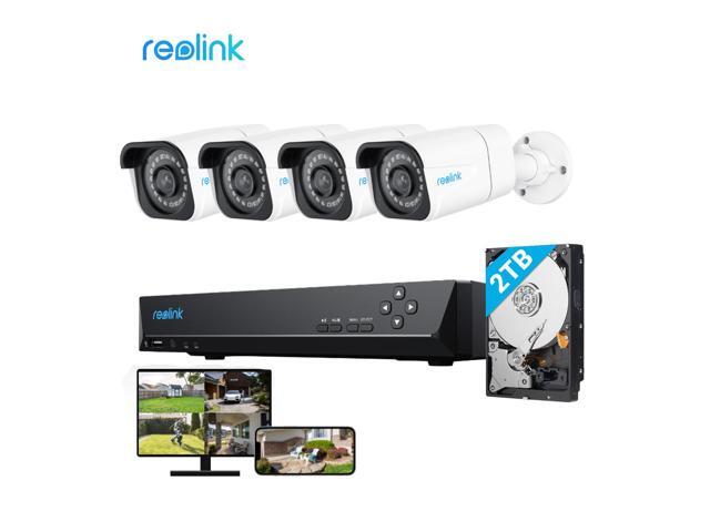 Refurbished: Reolink RLK8-800B4-A 4K Security Camera System, 4pcs H.265 ...