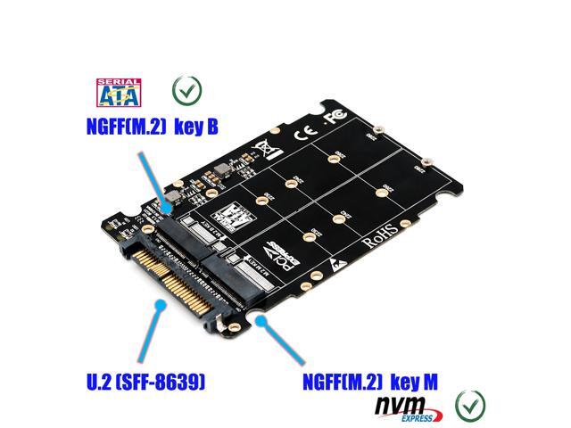 M.2 NVME SSD(Key M) Key B SSD to U.2 SFF-8639 Adapter - Newegg.com