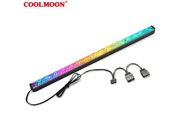 COOLMOON 30cm Aluminum alloy RGB PC Case LED Strip Magnetic Computer ...