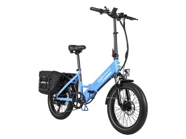 GoPowerBike GoPlus Folding Electric Bike | 20" Fat Tire eBike | 500W ...