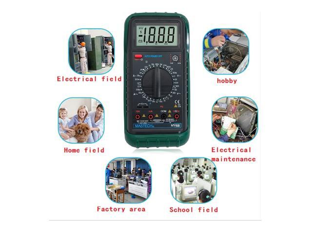 Mastech MY68 Multimeter Digital Multitester Auto Range DMM Current ...