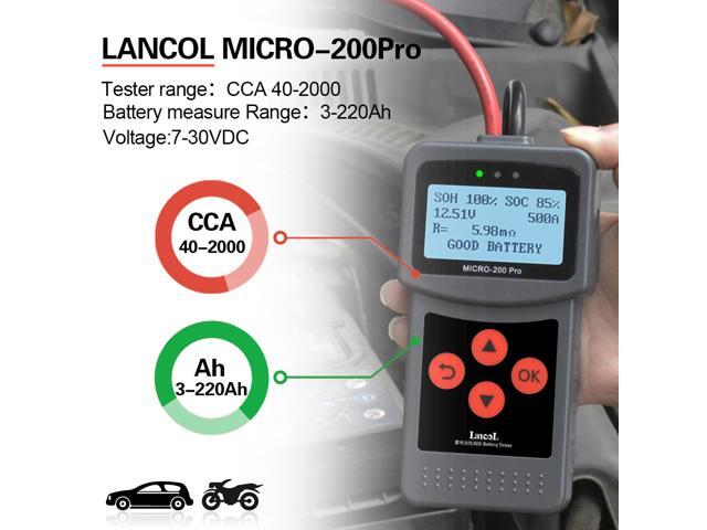 Original LANCOL Micro-200 Pro 12V 24V Car Battery Tester IEC SAE CCA EN ...
