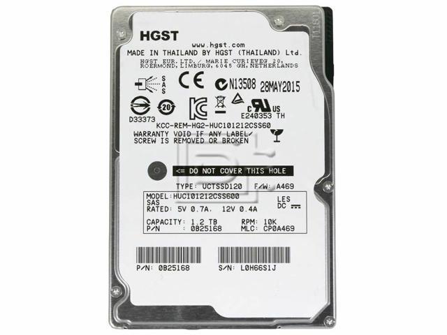 Refurbished: HGST 1.2TB 10K 2.5" SAS 6.0GB/s Enterprise HDD ...