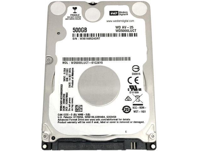 WD WD5000LUCT 500GB 5400RPM 16MB Cache (7mm) SATA 3Gb/s 2.5" Notebook ...