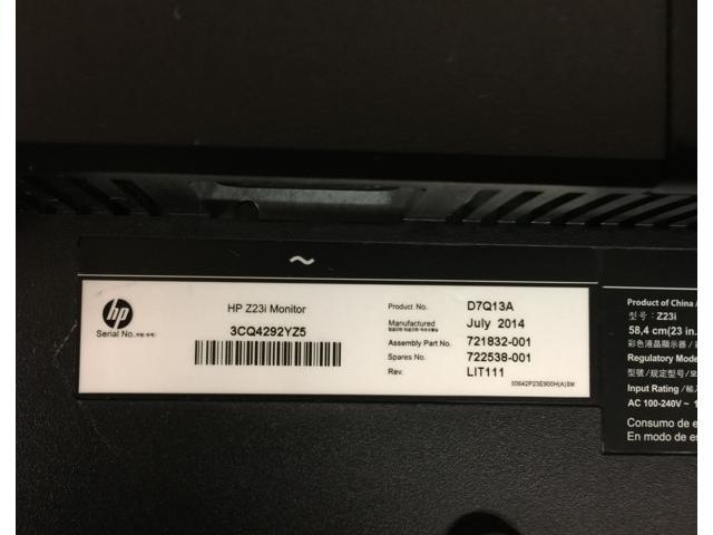 Refurbished: HP Z23i D7Q13A 23" Monitor (Grade B) IPS LED Backlit ...
