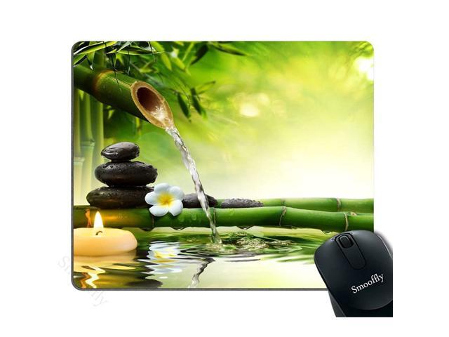 Smooffly Nature Gaming Mouse Pad,Spa Stones in Garden with Flow Water ...