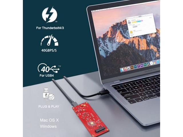 CY Type-C USB4 40Gbps to PCI-E SSD Nvme NGFF M-key Convert Card Cable ...