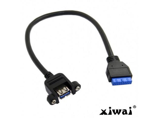 Xiwai USB 3.0 Single Port A Female Screw Mount Type to Motherboard ...