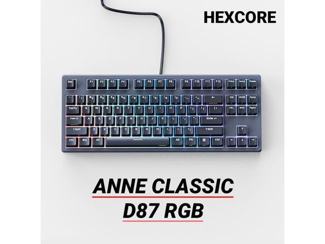 Anne Hexcore Classic D87 RGB TKL Wired Gaming Mechanical Keyboard PBT ...