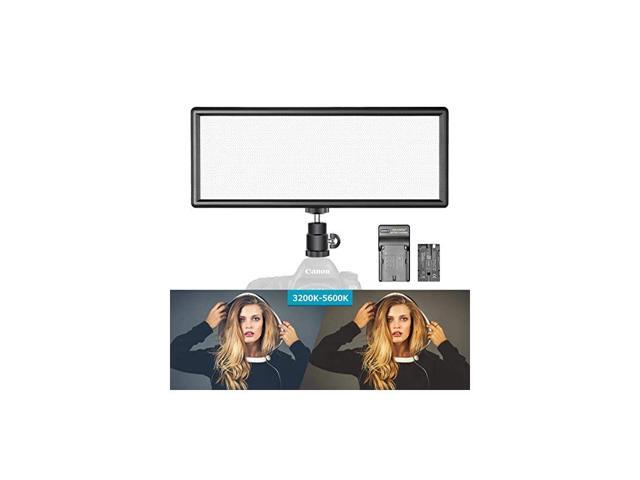 Super Slim BiColor Dimmable LED Video Light with LCD Display 2600mAh ...