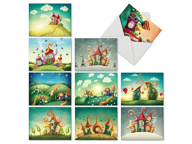 10 Blank Note Cards for Kids (4 x 5.12 Inch) - Assorted Mythical ...