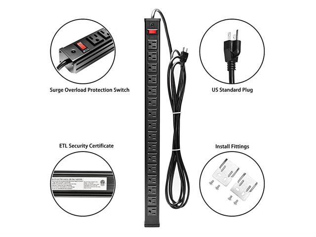Rack Mount Power Outlet 16 Outlet Heavy Duty Aluminum Socket ...