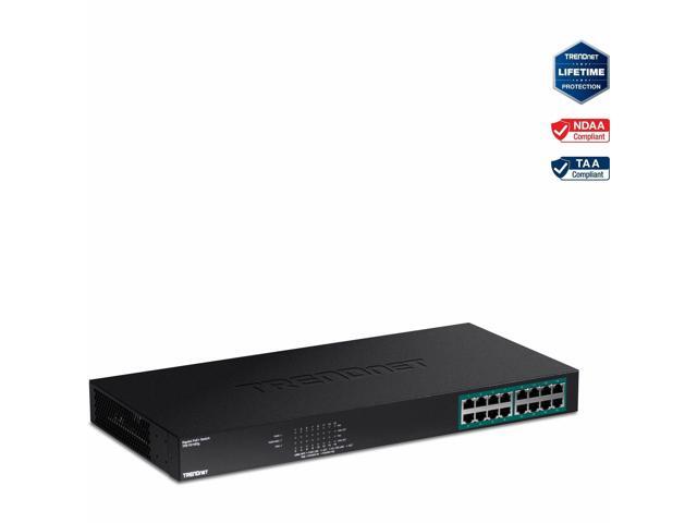 TRENDnet TPE-TG160g 16-port GREENnet Gigabit PoE+ Switch (250W) - Newegg.com