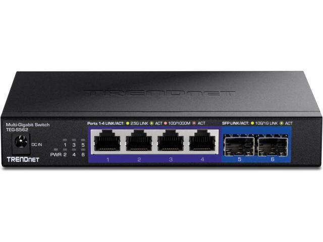 TRENDnet 6-Port Unmanaged Multi-Gig Switch, 4 x 2.5GBASE-T Ports, 2 x ...